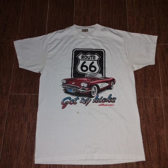 Delta | Shirts | Vintage 99 Delta Tag Route 66 T Shirt White Mens Size ...